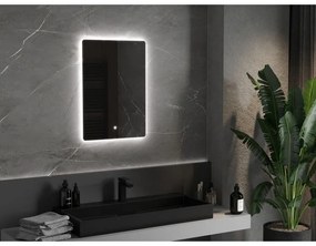 Mexen Sun, LED koupelnové zrcadlo s podsvícením 50 x 70 cm, 6000K, ochrana proti zamlžování, 9807-050-070-611-00
