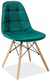 Sedia jídelní židle AXEL III aksamit zelená
