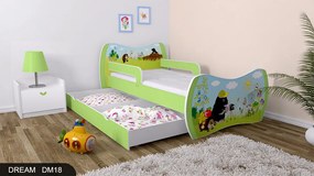 Dětská postel Dream vzor 18 180x90 cm zelená