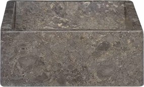 Umyvadlo 45 x 30 x 12 cm mramor šedé s vysokým leskem 149156