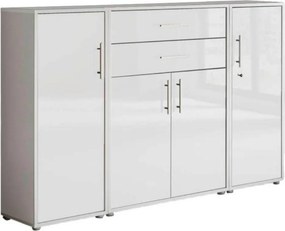 XXXLutz SKŘÍŇ NA ŠANONY, šedá, vysoce lesklá bílá, 172,6/113,6/33 cm MID.YOU - Online Only kancelářský nábytek - 001067008402