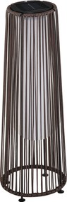 Solární lampa Outsunny, zahradní lampa, ratanové solární světlo, automatické LED, hnědá, 21,5 x 21,5 x 61 cm | Aosom