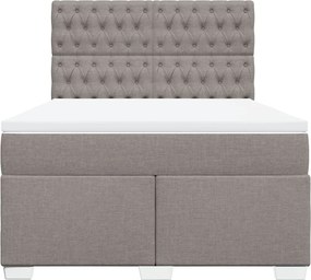 Box spring postel s matrací taupe 140x190 cm textil 3292794