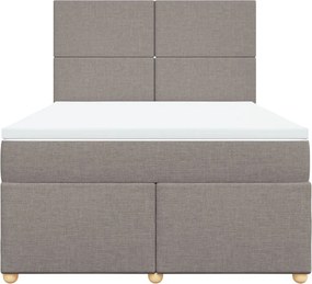 Box spring postel s matrací taupe 140x200 cm textil 3291300