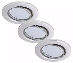 Briloner | Briloner 7221-039 - SADA 3x LED Koupelnové svítidlo 1xGU10/3W/230V stříbrná | BL1048