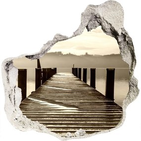 Wallmuralia Nálepka fototapeta 3D výhled Dřevěné molo 75x75 cm