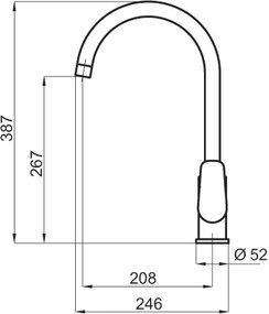 Novaservis Titania Pure - Dřezová stojánková baterie, 90313,0
