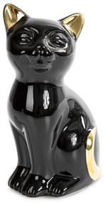 EUROFIRANY DEKORAČNÍ SOŠKA CAT 8X7X16 CM ČERNÁ