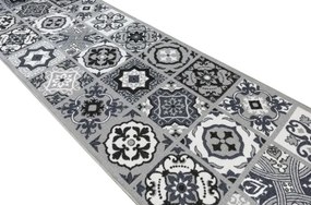 Protiskluzový běhoun Patchwork - šedý