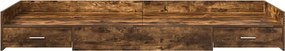 Rám postele s čelo Kouřový dub 80 x 200 cm Kompozitní dřevo 3335241