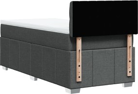 Box spring postel s matrací tmavě šedá 90x190 cm textil 3286931
