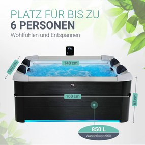Juskys Vířivka Oslo s LED osvětlením Velikost: Oslo Plus