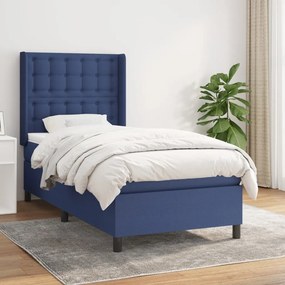 Box spring postel s matrací modrá 80x200 cm textil 3131711