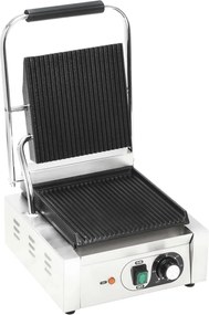 Panini gril z nerezové oceli s drážkami - 1800 W | 32x41x19 cm