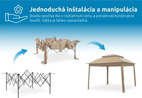 Marimex | Zahradní altán Marimex Vista 3x3 m - béžový | 10970574