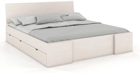 Buková postel s úložným prostorem - Hessler Drawers   , Buk přírodní, 200x200 cm