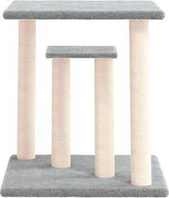 Škrabadlo pro kočky s plošinami světle šedé 50 cm 172044