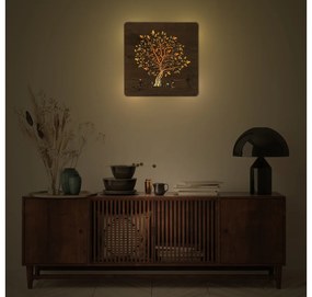 Li-Go "Ořešák" světelný obraz s baterií 42x42 cm včetně dálkového ovládání provedení povrchu: dub světlý