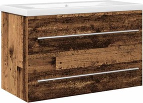 Skříňka pod umyvadlo 2 ks Staré dřevo 80 x 38,5 x 48 cm 3333135