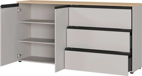 Šedobéžová/ve světle přírodní barvě komoda 180x91x41 cm Cormano – Germania