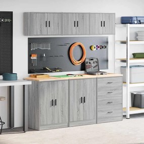 Garážové skříně 6 ks Beton Grey kompozitní dřevo