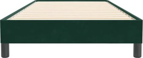 Postel Box Spring bez matrace tmavě zelená 80x220 cm samet 3315852