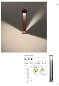 Redo 90366 - LED Venkovní lampa ZEUS LED/11,5W/230V 3000K 75 cm IP54 hnědá