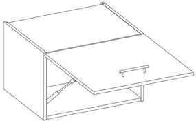 Kuchyňská linka MONZA o | 330x250 cm | PREMIUM BOX zásuvky | UNI dvířka | černá/ořech okapi