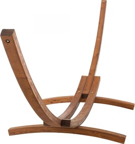 Houpací síť Miramar 400 x 120 x 107 cm - dřevěný rám - Krémová