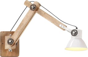 Nástěnná lampa industriální styl bílá kulatá E27 320578