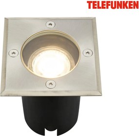 TF 322802TF TELEFUNKEN venkovní svítidlo do země, vodotěsné IP67, tvrzené sklo, GU10 patice, hranaté - BRILONER