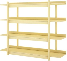 Dřevěná nástěná knihovna FRAME vanilková