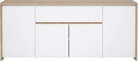 FALCO Komoda Nerea 316 jackson hickory/bílý lesk