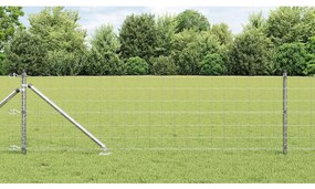 Venkovní euro plot s hroty 50 x 0,6 m Pozinkovaná ocel Stříbrná 3350785