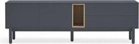 Tmavě šedý TV stolek 180x56 cm Corvo - Teulat