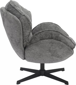 Otočné designové křeslo Betty šedé