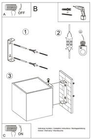 Brilagi -  LED Nástěnné svítidlo MURO 1xG9/3,5W/230V beton