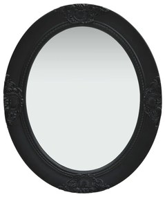 Nástěnné zrcadlo barokní styl 50 x 60 cm černé - Default Title