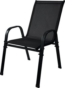 TRENDIE Zahradní židle sada 6ks černé