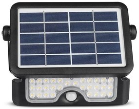 LED Solární reflektor se senzorem LED/5W/3,7V IP65 4000K 3000 mAh