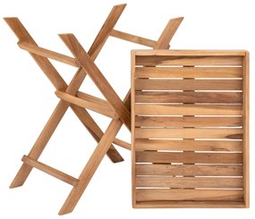 House Nordic Odkládací stolek z teakového dřeva, přírodní, 29x39x49,5 cm