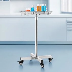 Mobilní stojan Mayo z nerezové oceli 64–101,1 cm s odnímatelným podnosem