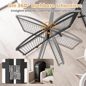 Costway Volně stojící vrátka pro psy s dveřmi a 360° otočnými panty 8 panely