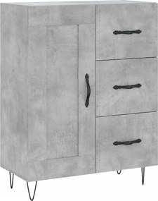 Skříň highboard betonově šedá 69,5x34x180 cm kompozitní dřevo 3200037