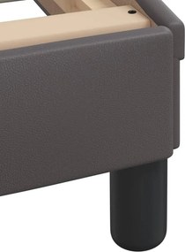 Postel s matrací Hvar šedá 100 x 200 cm umělá kůže 3208706