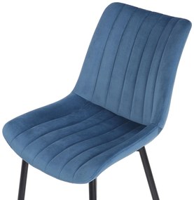 Jídelní židle Formby - samet | modrá