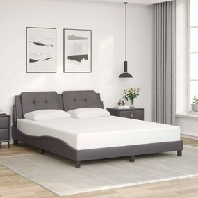 Rám postele bez matrace Zadar šedý 160x200 cm umělá kůže 3208194