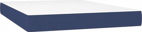 Box spring postel s matrací modrá 140x190 cm textil 3137315