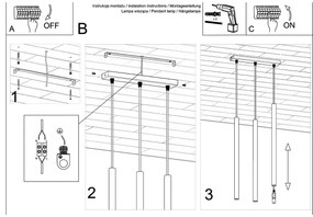 Sollux SL.1272 - Lustr na lanku PASTELO 3xG9/8W/230V beton