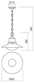 Redo 90094 závěsné svítidlo Elio tmavě šedé, E27, ø32cm